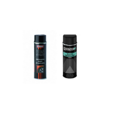 Troton Kiveniskusuoja spray 500ml, musta + Troton Spray Puolikiiltävä ...